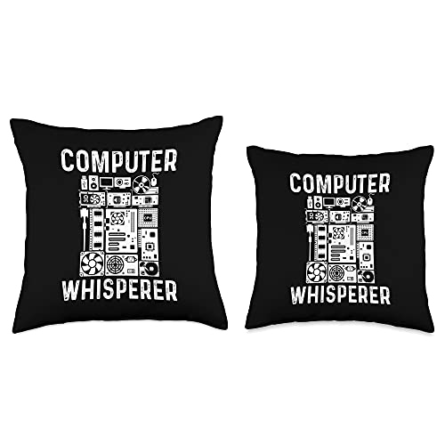 Cute Web Programmer Technician Engineering Designs Funny Computer Geek Tech Nerd Gift Men Women Cool Support Throw Pillow, 16x16, Multicolor