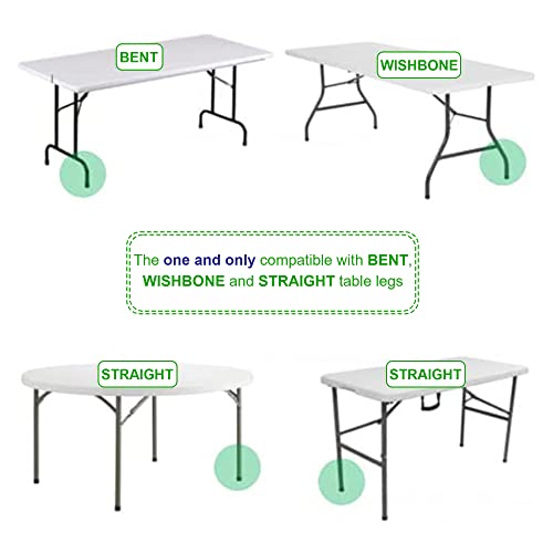 TEH SMART Table Leg Extenders for Folding Table β 4-Pack Table Risers for Straight and Bent Legs β Highly Durable Steel Construction β 16 Inches Height β Ideal for Back Pain (Black, 400x35)