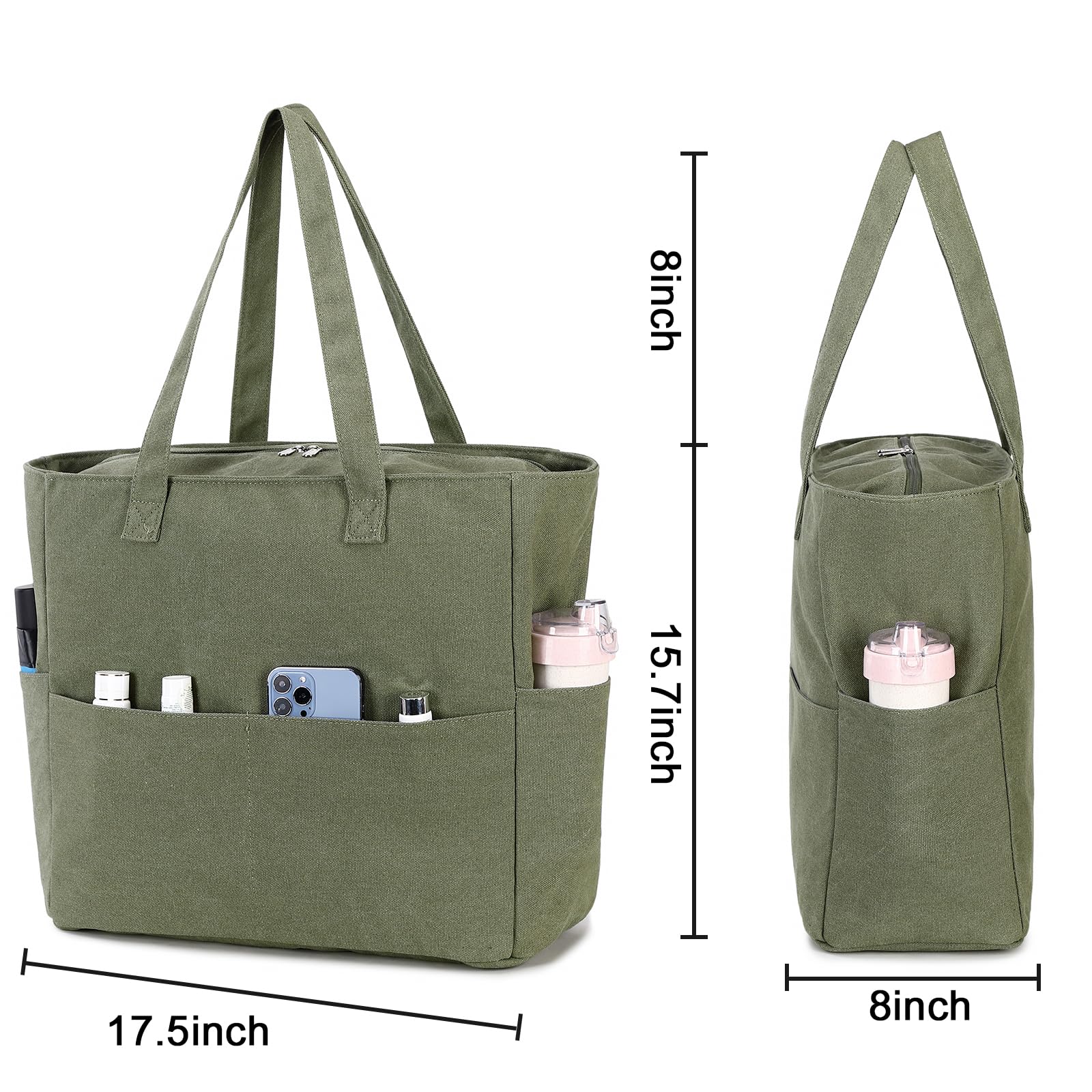 LEDAOU Beach Bag Waterproof Sandproof Women Tote Bag Pool Bag with Zipper for Gym Grocery Travel with Wet Pocket