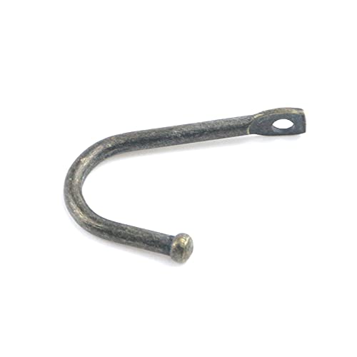 MY MIRONEY Early American Single Prong Iron Hooks Rustic Coat Hook Decorative Colonial Wall Hooks Multi-Purpose Hanging Hooks with Screws Pack of 20
