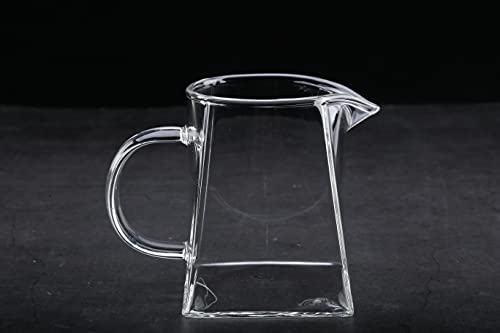 I-MART Small Glass Pitcher, Glass Milk Pitcher, Glass Creamer Pitcher, Glass Tea Pitcher (12 Ounce)