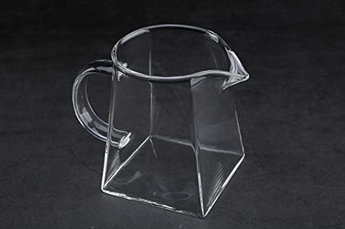 I-MART Small Glass Pitcher, Glass Milk Pitcher, Glass Creamer Pitcher, Glass Tea Pitcher (12 Ounce)