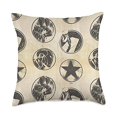 Marvel Avengers Charcoal Super Hero Icons Throw Pillow, 18x18, Multicolor