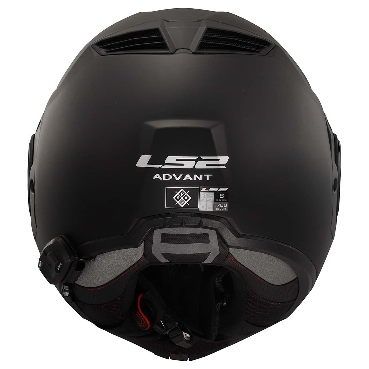 LS2 Helmets Advant Modular Helmet with Integrated Cardo 4X Bluetooth (Noir Matte Black - X-Large)