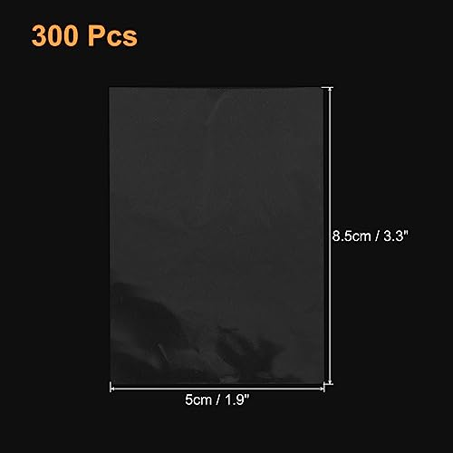 uxcell 300Pcs Clear Cello Bags, 2" x 3" Plastic Flat Open-End OPP Cello Treat Bags Cello Poly Bags for Packing Cookies Candy Jewelry Gifts, Clear