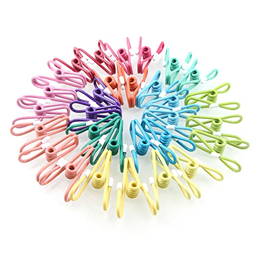 Zalduig Chip Clips,30PCS PVC Coated Material Food Packaging Clip, Clips Bag Clips,Bag Clips,Clips for Package,Chip Clip,Clothes Pins(Mixed Colors 30pcs) ,11.5 x 4.72 x 1.06