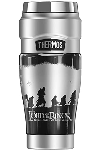 THERMOS The Lord of The Rings Metallic Fellowship Silhouette STAINLESS KING Stainless Steel Travel Tumbler, Vacuum insulated & Double Wall, 16oz
