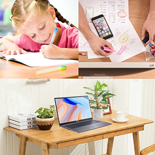 Dicunoy Computer Desk with 2 Drawers, 46" Solid Bamboo Home Office Writing Desk for Small Spaces, Compact Simple Style Tables with Gap Design and Hook for PC, Laptop, Students, Study, Makeup, Bedroom