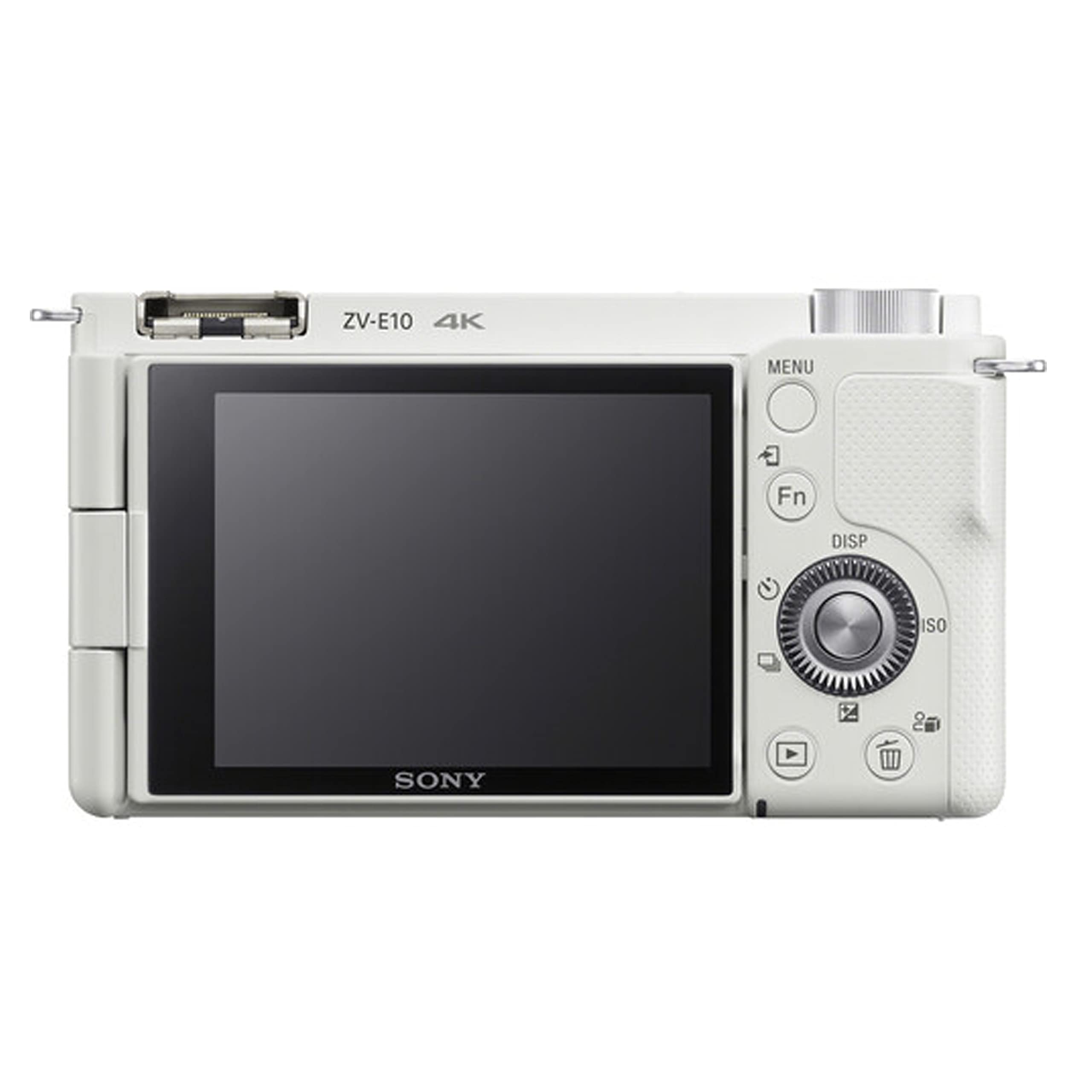 Sony ZV-E10 Mirrorless Camera with 16-50mm Lens, 128GB ExtreemSpeed Memory,Microphone, 120LED Video Light, Tripod, Filters, Spare Battery & Charger, Editing Software Kit -Deluxe Bundle (White)