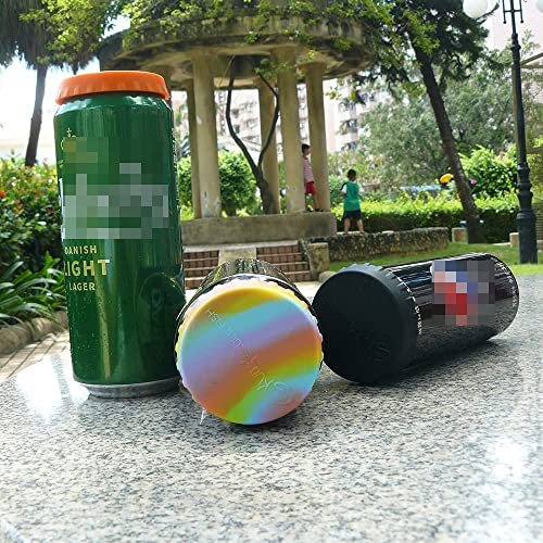 Soda/Beverage/Beer Saver Can Lids, Silicone Can Stopper Covers with No Spill - Fits standard Soda/Beverage/Beer cans (6 Pack, Assorted)