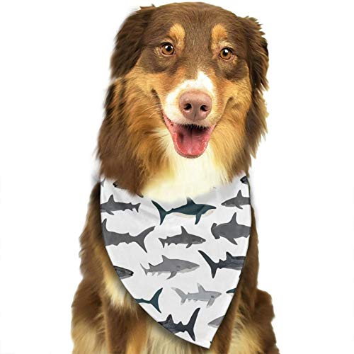 Sharks Nautical Boys Dog Bandana,Dog Bandanas Triangle Bibs Scarf Accessories for Small Medium Large Dogs Cats Pets Animals