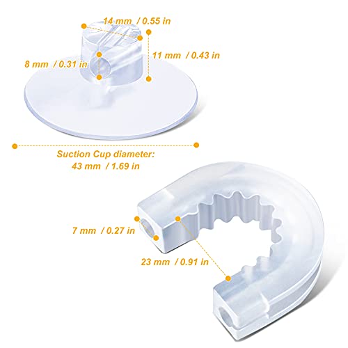 YeeBeny Bathroom Shower Caddy Connector Sucker with 2pcs Professional Strength Large Suction Cups, Easy to Attach, Replacement Suction Cups Compatible with Zenna Home, Simple Houseware, Multipurpose