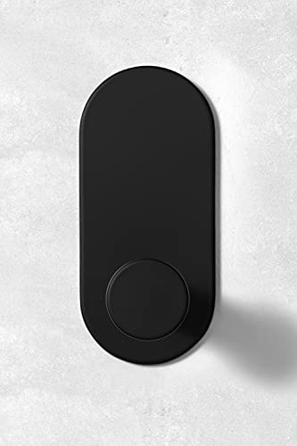 Ambrosya - Towel Holder Without Drilling - Adhesive Bathroom Coat Decoration Robe Hook Self-Adhesive Wall (1 Hook, Stainless Steel (Black))
