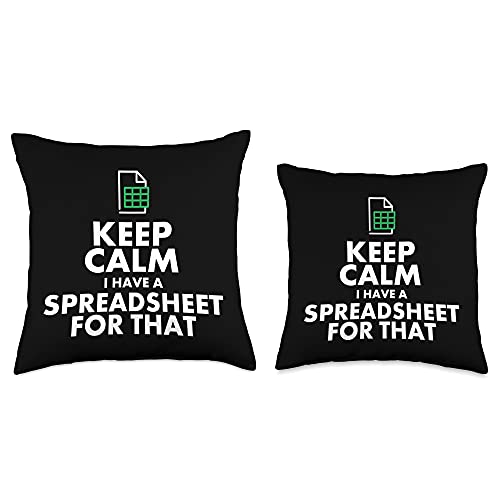 Cool Love Accounting Office Meme Coworker Designs Funny Excel Spreadsheets Lover Gift | Accountant Men Women Throw Pillow, 16x16, Multicolor