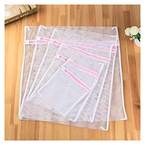 YXXJJ Laundry Ball 5PCS/Set White Coarse Mesh Laundry Bags for Washing Machines Lingerie Laundry Wash Bags Modern PET+PE Polyester Laundry Bag Easy to use (Color : Coarse Mesh Set)