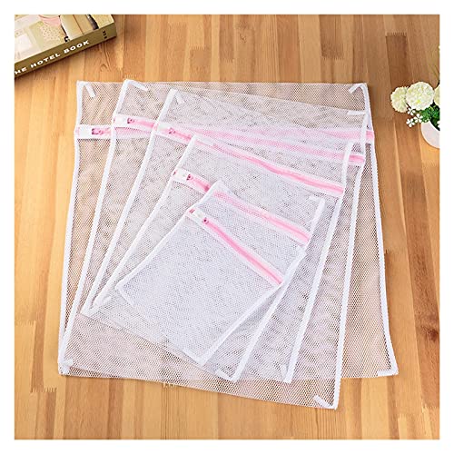 YXXJJ Laundry Ball 5PCS/Set White Coarse Mesh Laundry Bags for Washing Machines Lingerie Laundry Wash Bags Modern PET+PE Polyester Laundry Bag Easy to use (Color : Coarse Mesh Set)