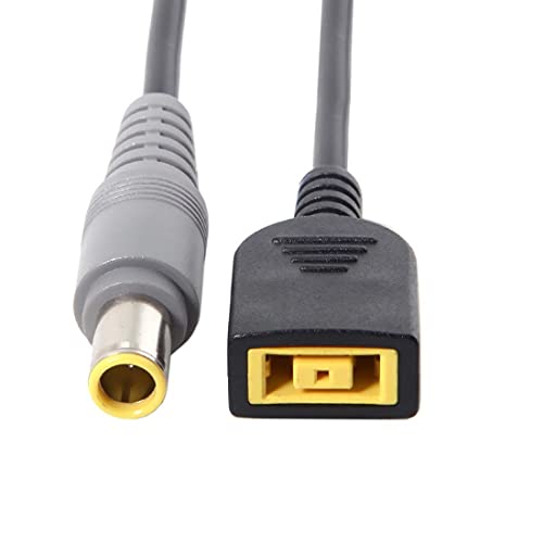 JMT DC 7.9 x 5.5mm Round Jack to Square USB Plug Converter Laptop Power Adapter Connector Cable Compatible for Lenovo ThinkPad IBM Charger (15cm,7.9mm Male-USB Female)