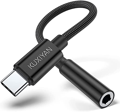 USB C to 3.5mm Audio Adapter,USB Type C to Aux Headphone Jack Adapter Dongle Cable Cord Compatible with Pixel 4 3 2 XL,Samsung Galaxy S22 S21 S20 Ultra S20+ Note 20 10 S10 S9 Plus,ipad Pro/Air 4