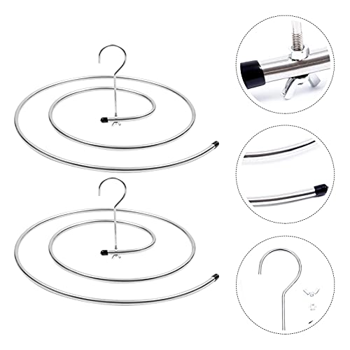 BESPORTBLE 2pcs Laundry Hanger Spiral Bed Sheet Rack Rotating Clothes Scarf Blanket Drying Hanger Spiral Space Saving Clothing Drying Holder