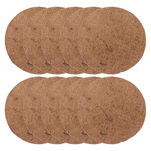 balacoo 10Pcs Bird Nesting Pads Natural Fiber Parrots Breeding Nests Bird Eggs Mat Provides Warm Hut Material Comfortable Bedding for Birds Pigeons Chicken 21cm