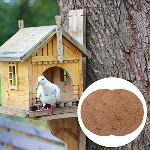 balacoo 10Pcs Bird Nesting Pads Natural Fiber Parrots Breeding Nests Bird Eggs Mat Provides Warm Hut Material Comfortable Bedding for Birds Pigeons Chicken 21cm