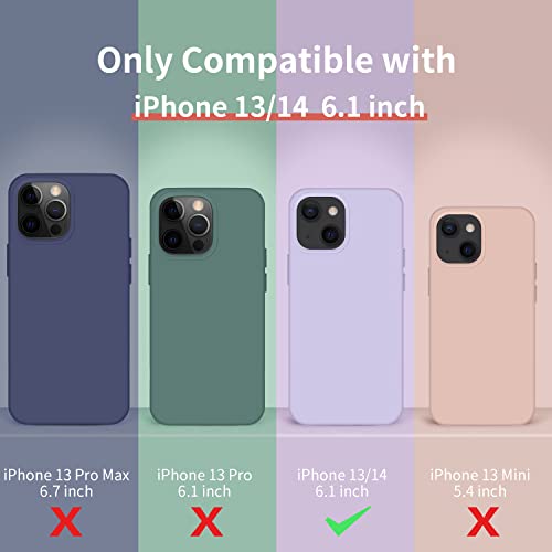 Cordking Designed for iPhone 13 Case, iPhone 14 Case, Silicone Ultra Slim Shockproof Protective Phone Case with [Soft Anti-Scratch Microfiber Lining], 6.1 inch, Black