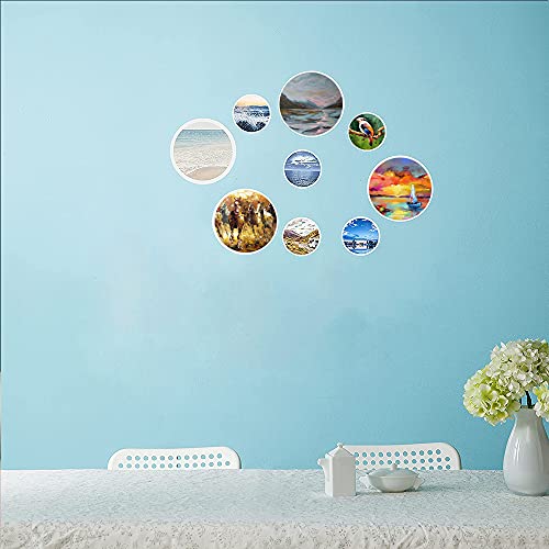 10 Pieces Clear Circle Acrylic Sheet, 1/8" Thickness, 4 Inch Plexiglass Circle Acrylic Disc Transparent Round Acrylic Blank Sign for Name Cards, Cricut Cutting, Painting and DIY Projects