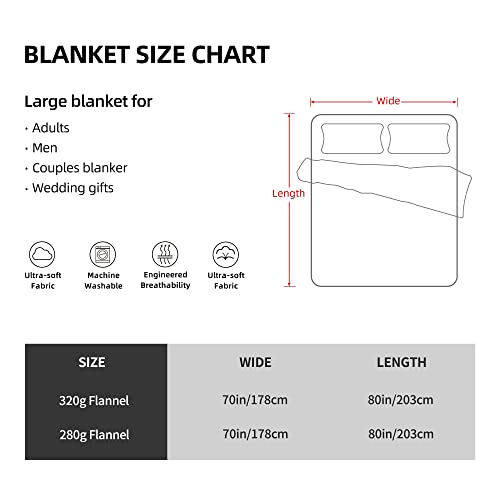 LAKIMCT Halloween Boo Blanket for Couch Bed Throw Blanket, Aesthetic Decorative Blanket for Travel Camping Comfy Blanket, Full Size Blanket, 70x80 inch