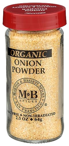 Morton & Bassett Onion Powder Seasoning, Non GMO, 2.3 Ounces (Pack Of 3)