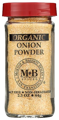 Morton & Bassett Onion Powder Seasoning, Non GMO, 2.3 Ounces (Pack Of 3)