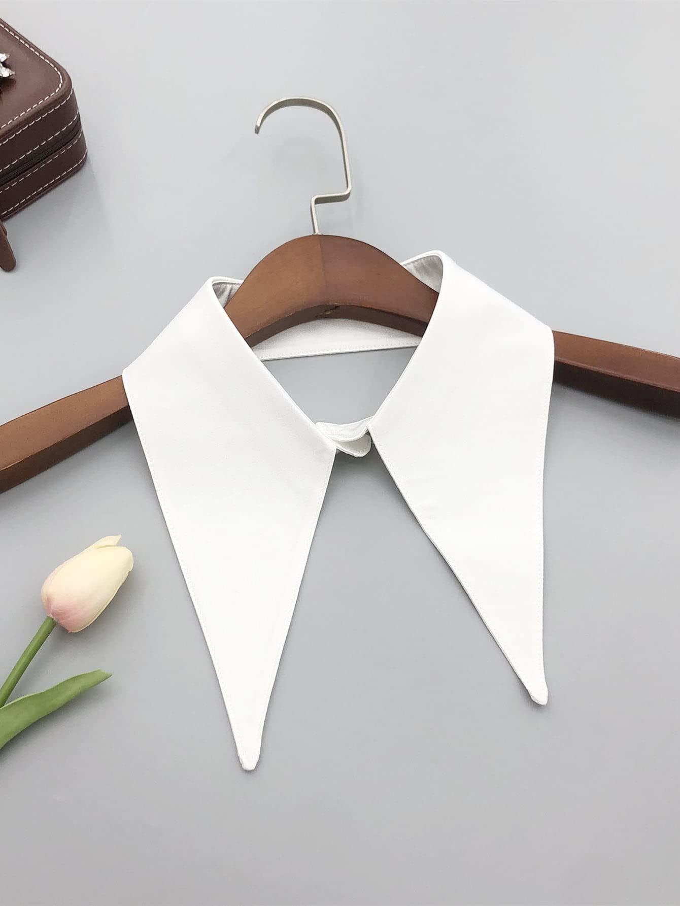 Verdusa Women's False Collar Lapel Detachable Blouse Collar Choker Necklace White One Size