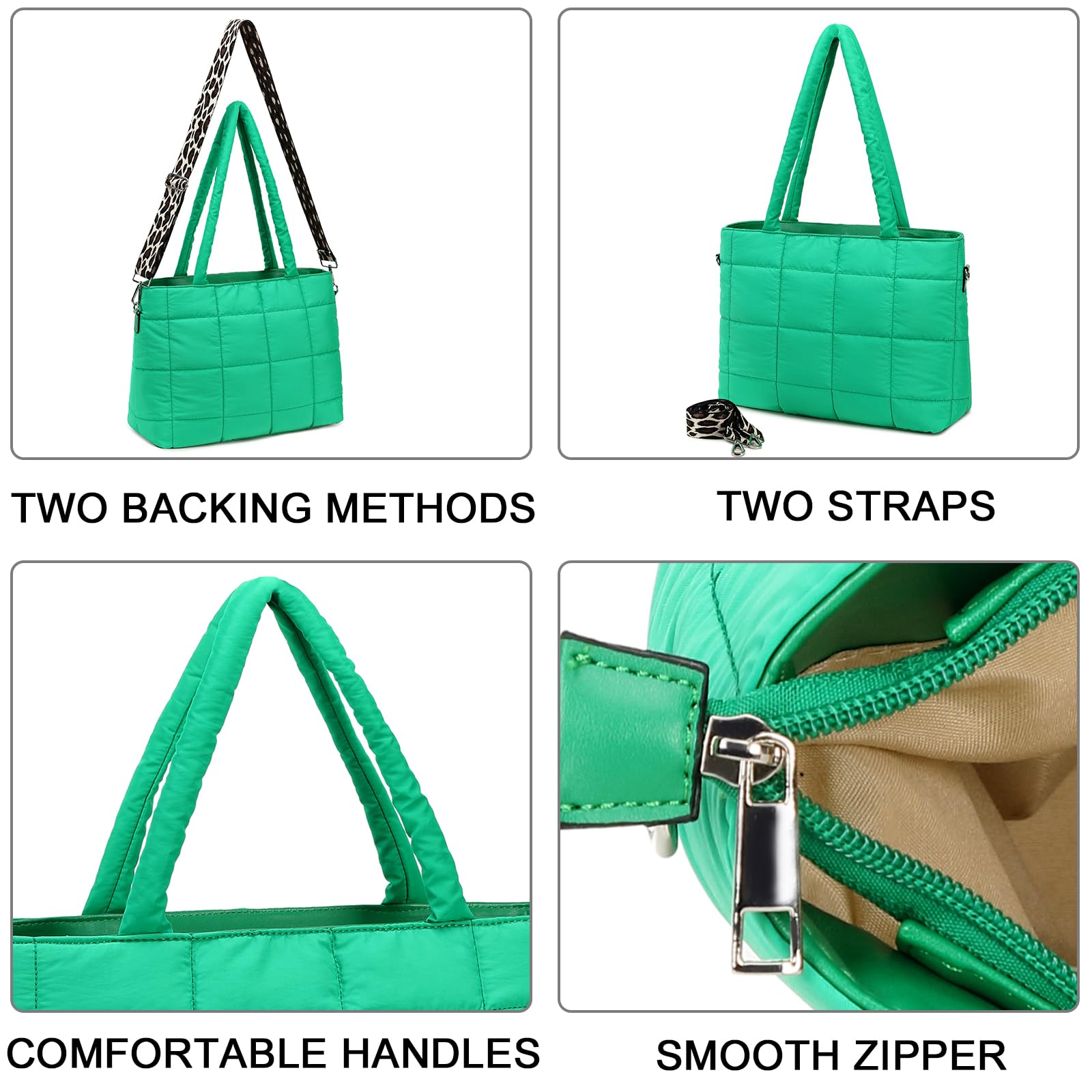 LEDAOU Women's Tote Bag with Zipper - Crossbody, Shoulder, Hobo & Messenger Bag Styles