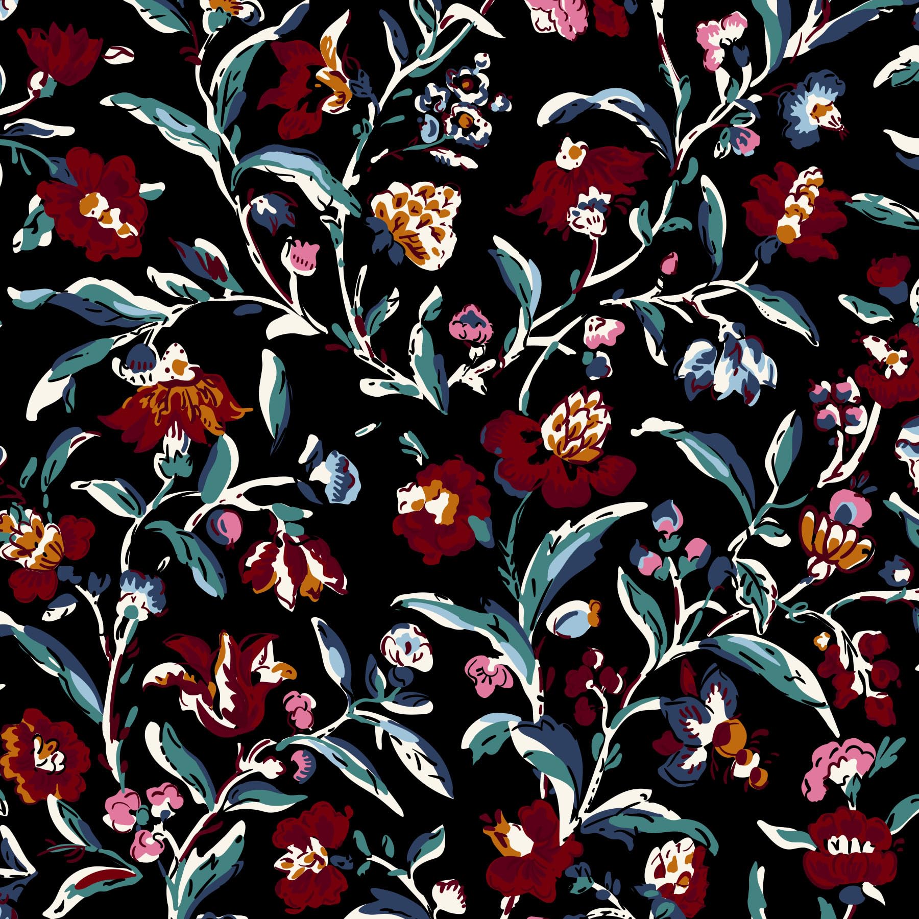 Vera Bradley Knotted Headband, Perennials Noir