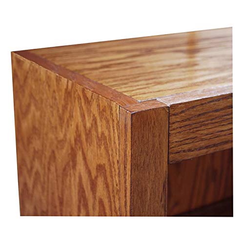 Home Square 36" Tall 6 Shelf Double Wide Wood Bookcase with Adjustable Shelves, Set of 2, in Dry Oak