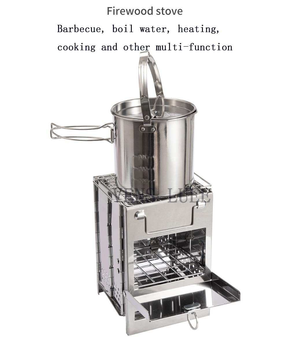 VENS LUEE Notebook Charcoal BBQ Grill Multifunctional Barbecue Camping Stove Tabletop Smoker Folding For Picnic, Camping, Hiking, Traveling, Outdoor Indoor (Style 4)