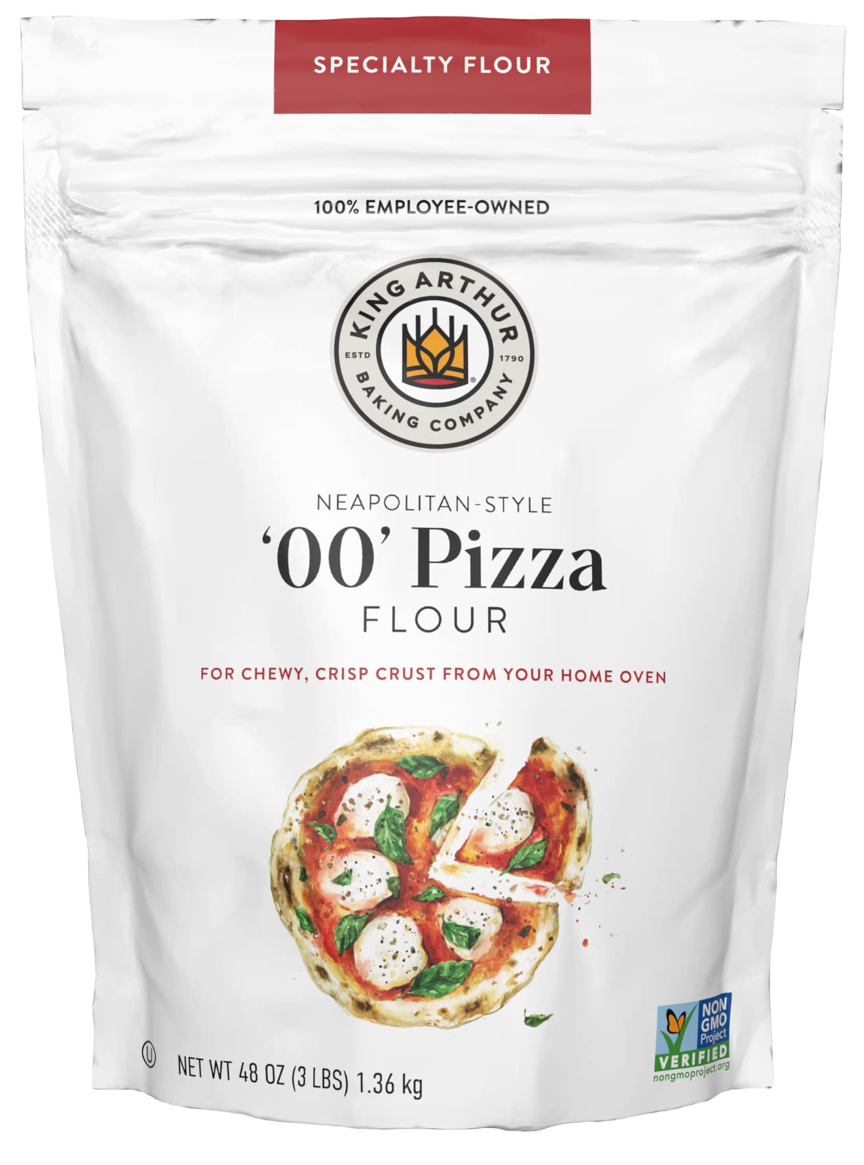 TORVA Outdoor Prep Cart,Portable Dining Table for Pizza Oven, Double-Shelf Patio Grilling Backyard BBQ Grill Cart & King Arthur 00 Pizza Flour, Non-GMO Project Verified, 100% American Grown Wheat, 3lb