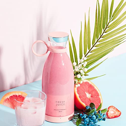 Portable Blender, 1400mAh Rechargeable Mini Blender, USB Personal Size Blender, Durable Electric Juicing Cup, Juice Blender, 350ML Mini Electric Blender For Home Travel