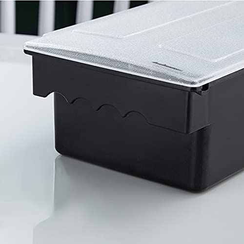 5 Compartment Plastic Dispenser Fruit Veggie Condiment Caddy with Lid,Ice Cooled Condiment Serving Container Chilled Garnish Tray Bar Caddy for Home Work or Restaurant (Black)