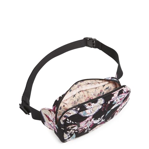 Vera Bradley Women's Cotton Mini Belt Bag Sling Crossbody, Botanical Paisley, One Size