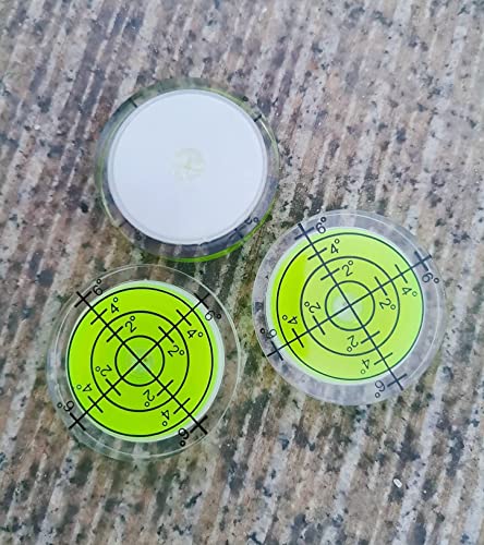 ZOGUHEKE 4Pcs Bubble Spirit Levels Bullseye Level Bubble for Leveling RV Fridge Camper Travel Trailer Motorhome Machine Tripod Turntable Layout Tools (32x7mm)