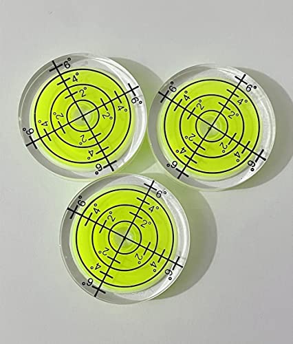 ZOGUHEKE 4Pcs Bubble Spirit Levels Bullseye Level Bubble for Leveling RV Fridge Camper Travel Trailer Motorhome Machine Tripod Turntable Layout Tools (32x7mm)