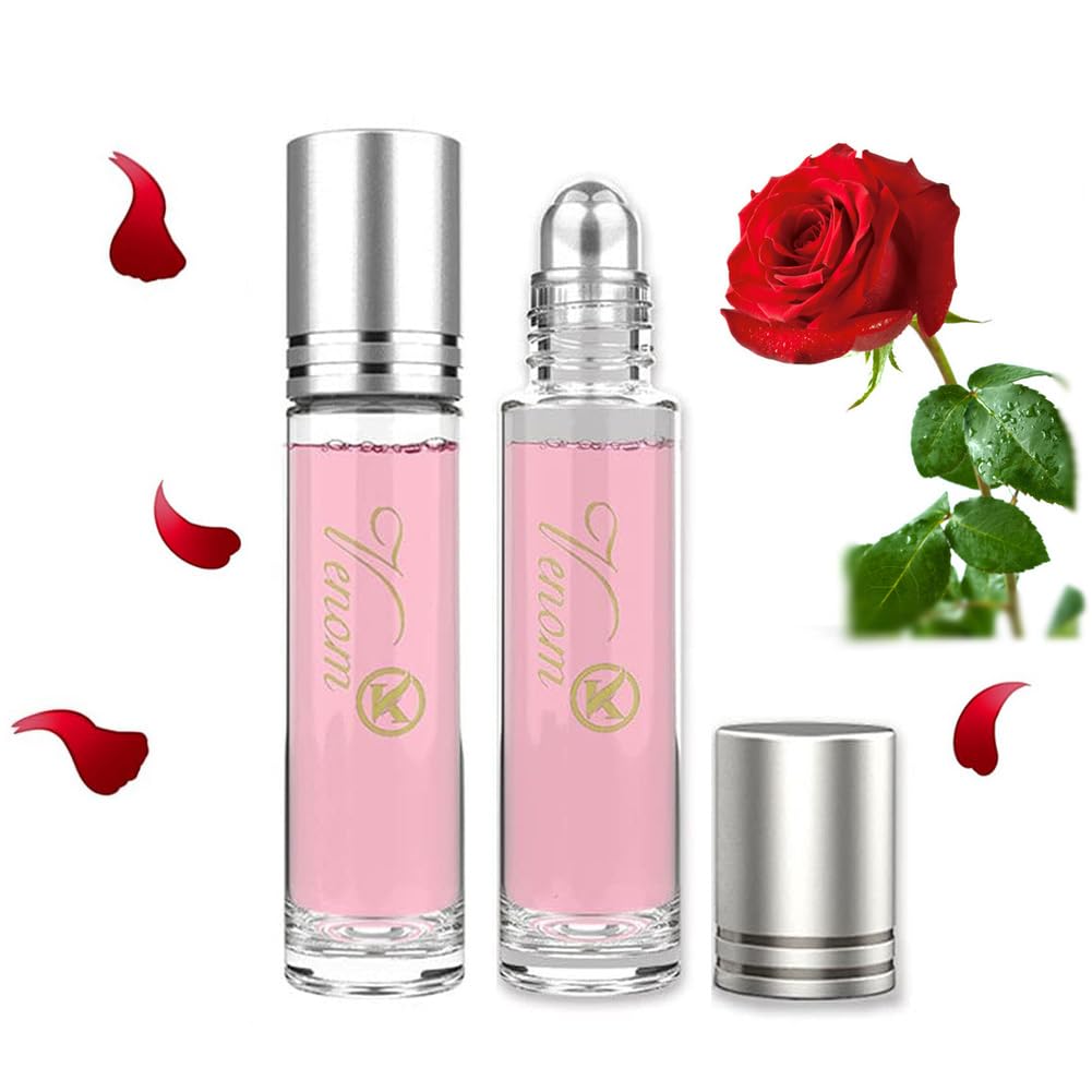 HYOIIO 2PCs Pheromone Perfume for Women, Portable Perfume Long Lasting Female Roll On Perfume Venom Scents Pheromones