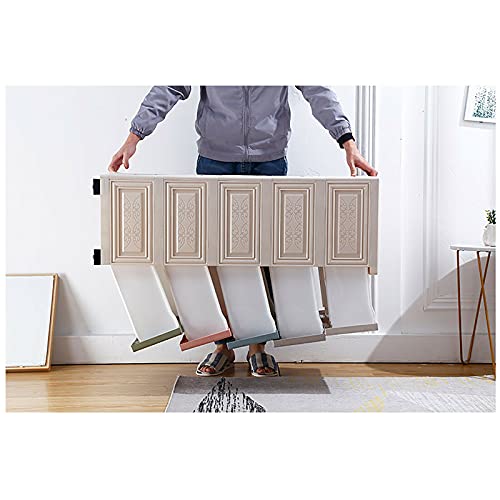 Plastic Storage Cabinet 6 Drawer Units Vertical Clothes Storage Tower Dresser Small Closet Organizer Shelf Lockable for Clothes,Toys,Bedroom,Playroom (Blue)