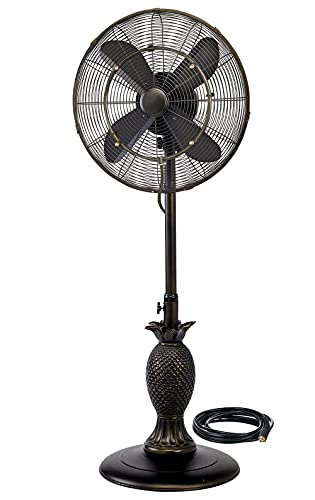 DecoBREEZE Pedestal Standing Fan, 3-Speed Oscillating Fan with Adjustable Height, Lanai, Antique Fan, 18 Inches
