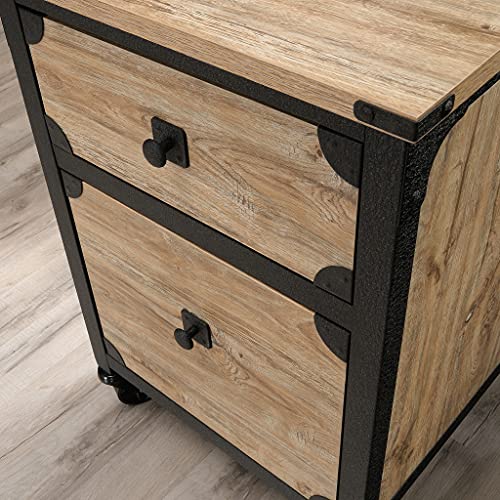 Sauder Steel River Pedestal File Cabinet, L: 20.87" x W: 23.86" x H: 26.58", Milled Mesquite Finish