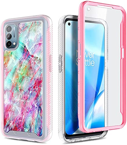 NZND OnePlus Nord N200 5G Case with [Built-in Screen Protector], Full-Body Protective Shockproof Rugged Bumper Cover, Impact Resist Durable Phone Case (Marble Design Fantasy)