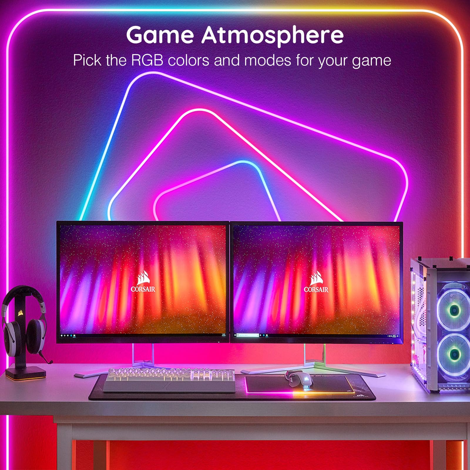 Led Neon Rope Lights 32.8Ft,Control with App/Remote,Flexible Rope Lights,Multiple Mode Led Neon Strip,IP65 Outdoor RGB Neon Lights Waterproof,Music Sync Gaming Led Neon Strip Lights for Bedroom Indoor