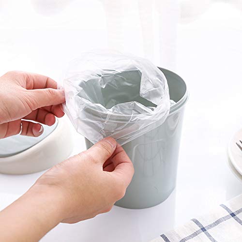 D-GROEE Mini Trash Can with Lid, Trash Can Durable Multipurpose Can Large Capacity Waste Container for Room Green