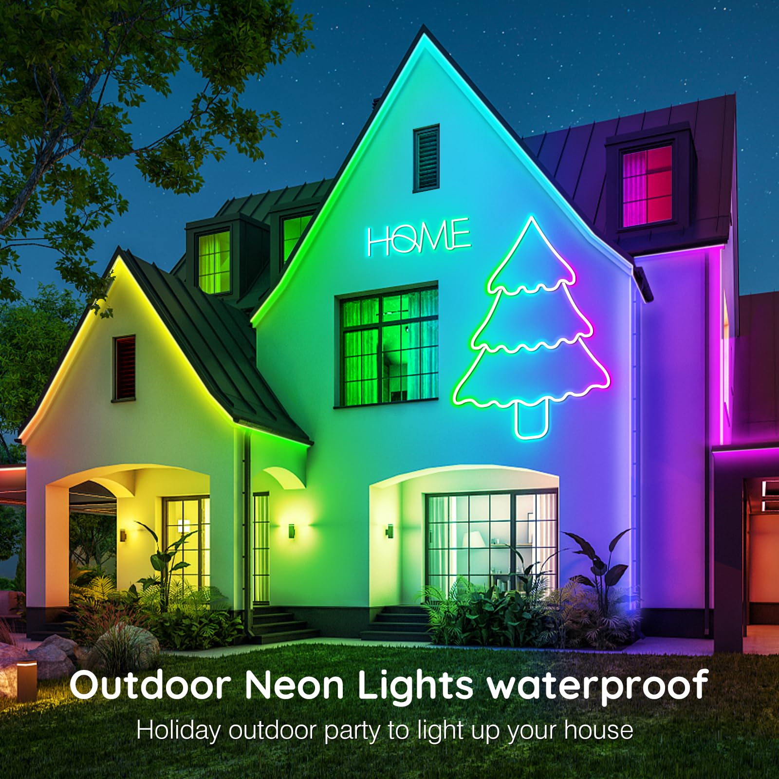 Led Neon Rope Lights 32.8Ft,Control with App/Remote,Flexible Rope Lights,Multiple Mode Led Neon Strip,IP65 Outdoor RGB Neon Lights Waterproof,Music Sync Gaming Led Neon Strip Lights for Bedroom Indoor