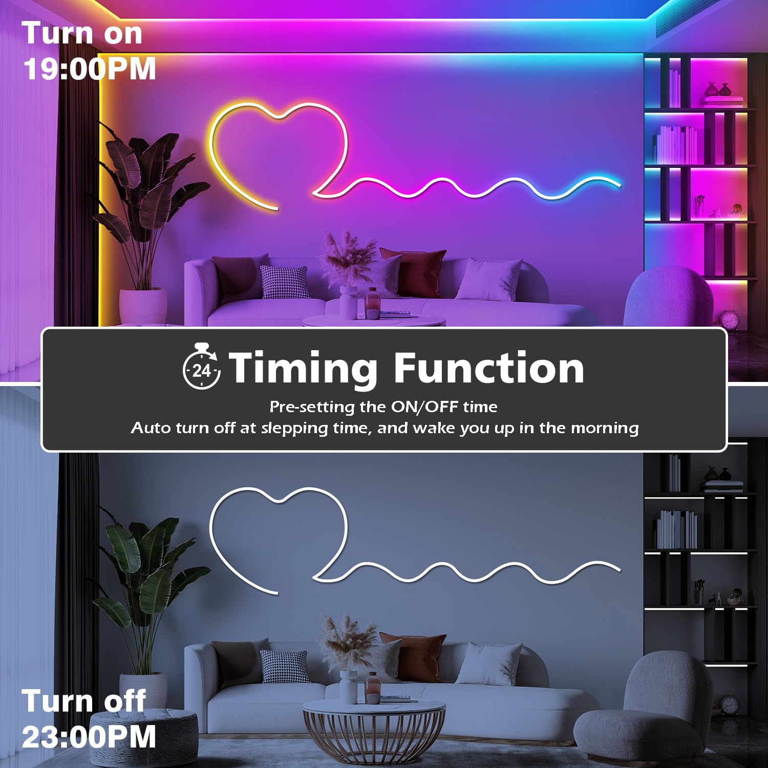 Led Neon Rope Lights 32.8Ft,Control with App/Remote,Flexible Rope Lights,Multiple Mode Led Neon Strip,IP65 Outdoor RGB Neon Lights Waterproof,Music Sync Gaming Led Neon Strip Lights for Bedroom Indoor